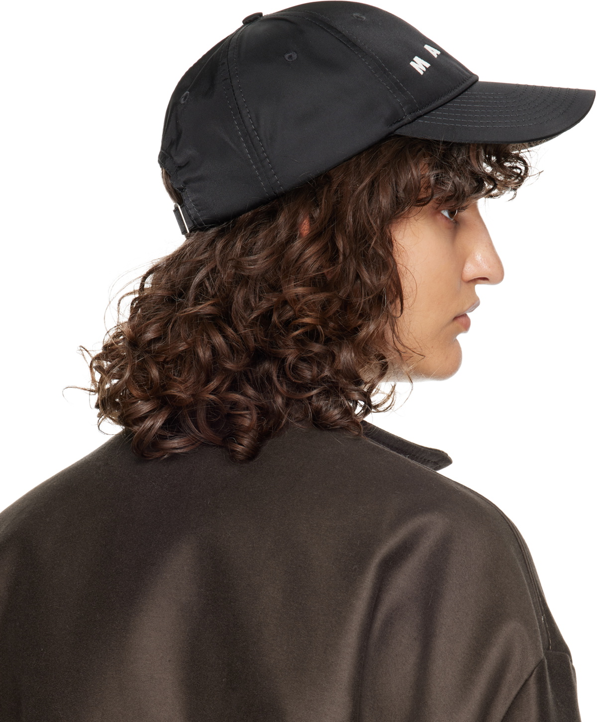 Marni Black Embroidered Logo Baseball Cap Marni