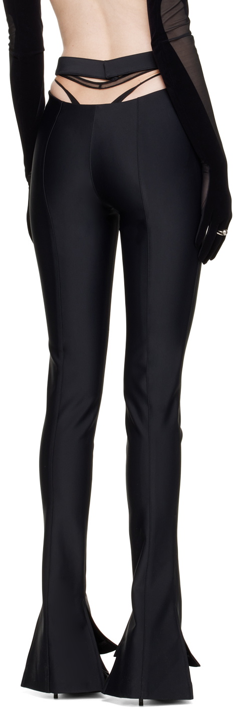 Mugler Black Flared Leggings Mugler