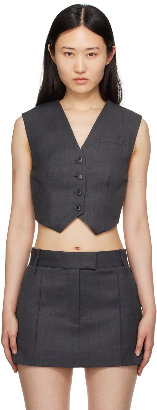 CAMILLA AND MARC Gray Atlanta Vest CAMILLA AND MARC