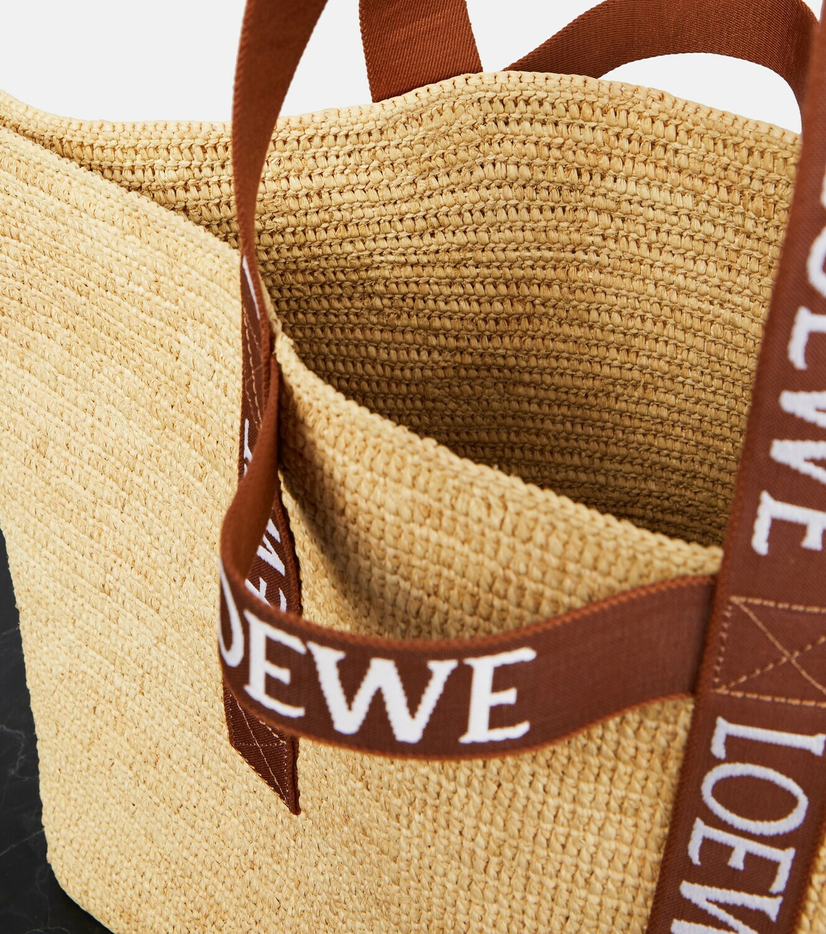 Loewe - Fold raffia tote bag Loewe