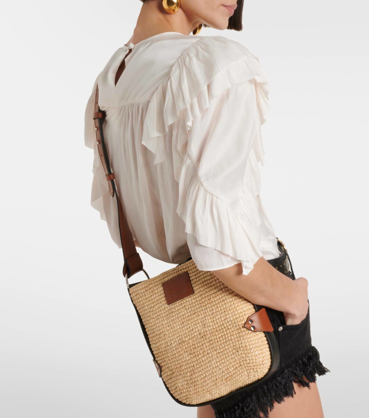 Isabel Marant Bayia Mini raffia shoulder bag Isabel Marant