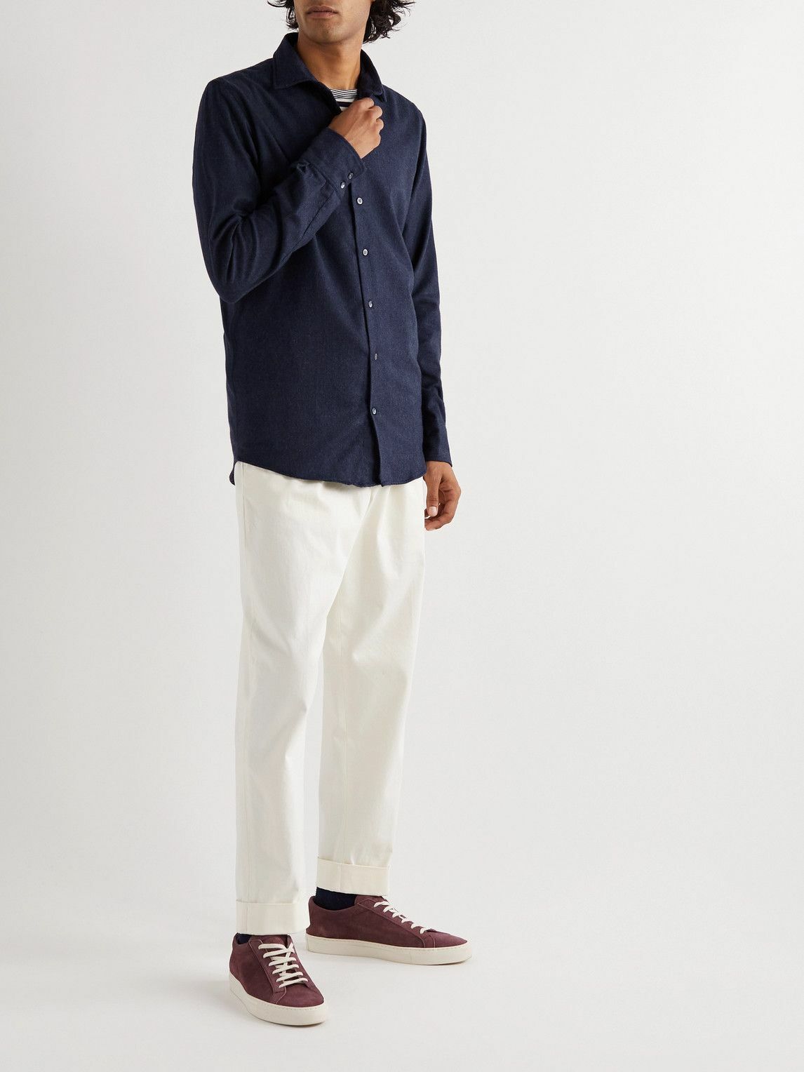 Richard James - Cotton-Flannel Shirt - Blue Richard James