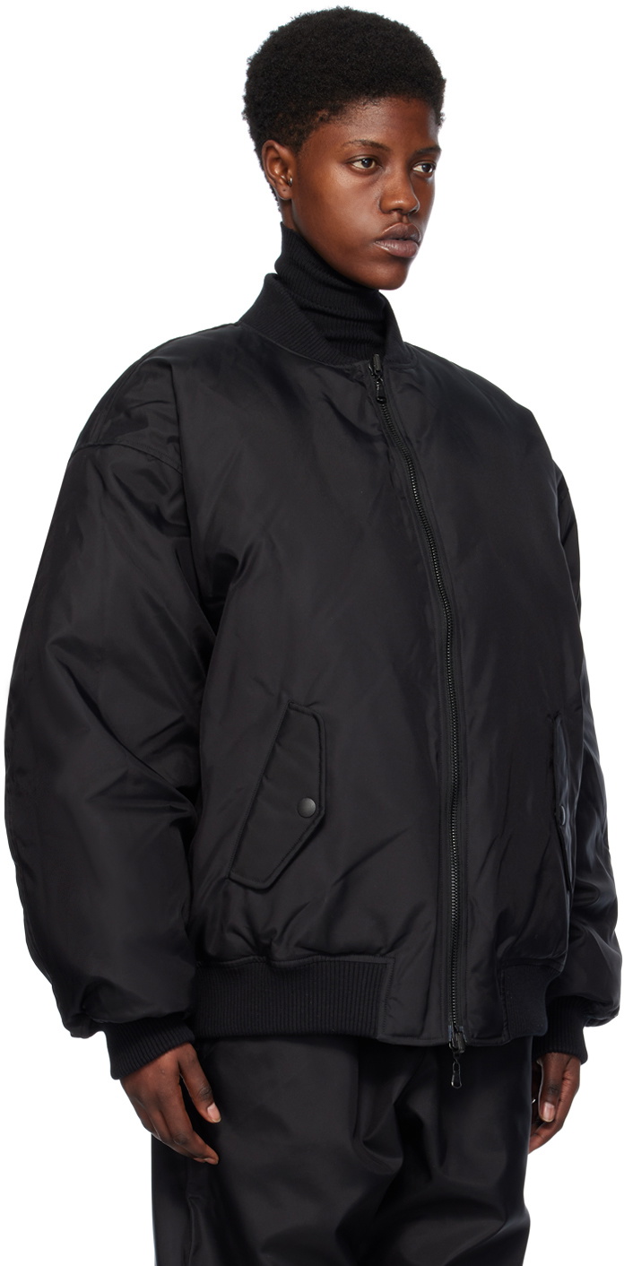 WARDROBE.NYC Black Reversible Down Bomber Jacket WARDROBE.NYC