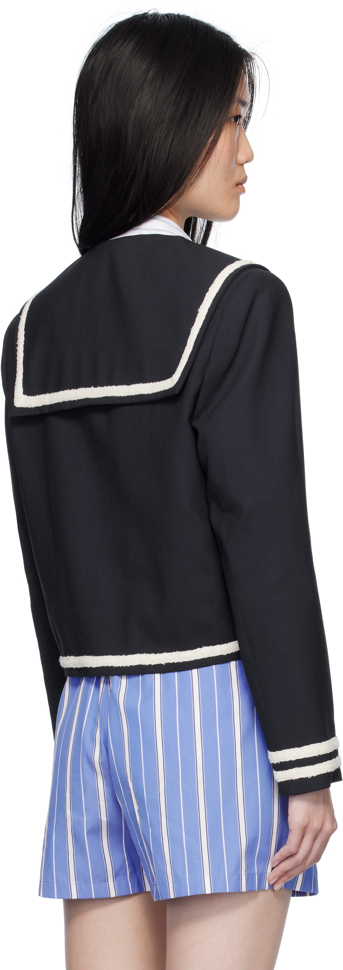 MSGM Navy Sailor Collar Jacket MSGM