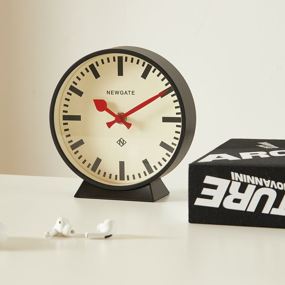 Newgate Clocks M Mantel Railway Clock in Black Newgate Clocks