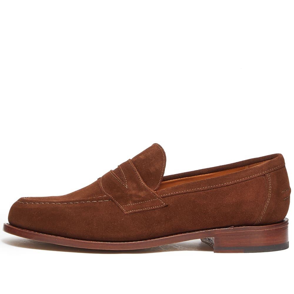 Sanders Men's Aldwych Penny Loafer in Polo Snuff Suede Sanders