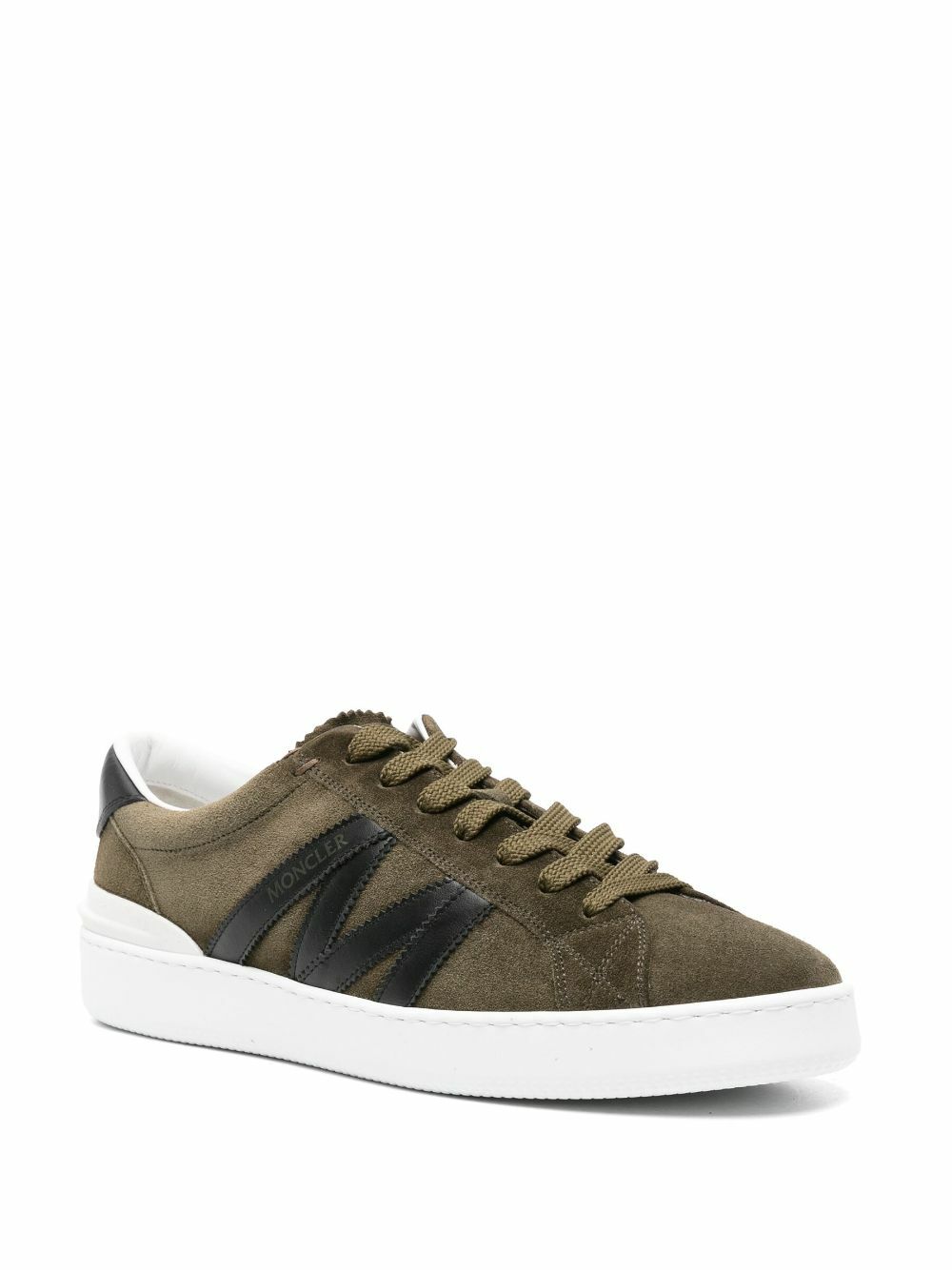 Moncler Green Monaco M Suede Sneakers Moncler