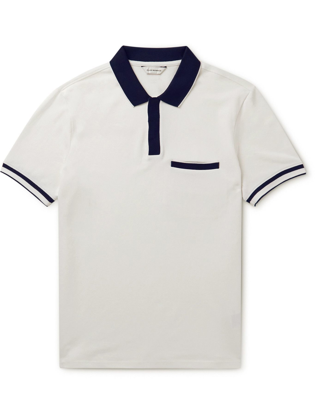 Club Monaco - Slim-Fit Stretch-Cotton Piqué Polo Shirt - White Club Monaco