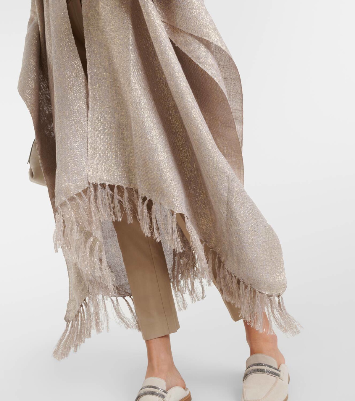 Brunello Cucinelli Fringed cape Brunello Cucinelli