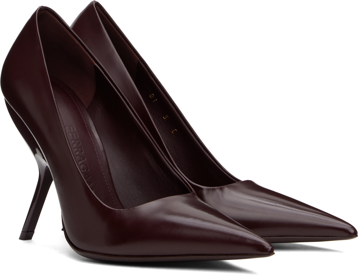 Ferragamo Burgundy Eva Heels Salvatore Ferragamo