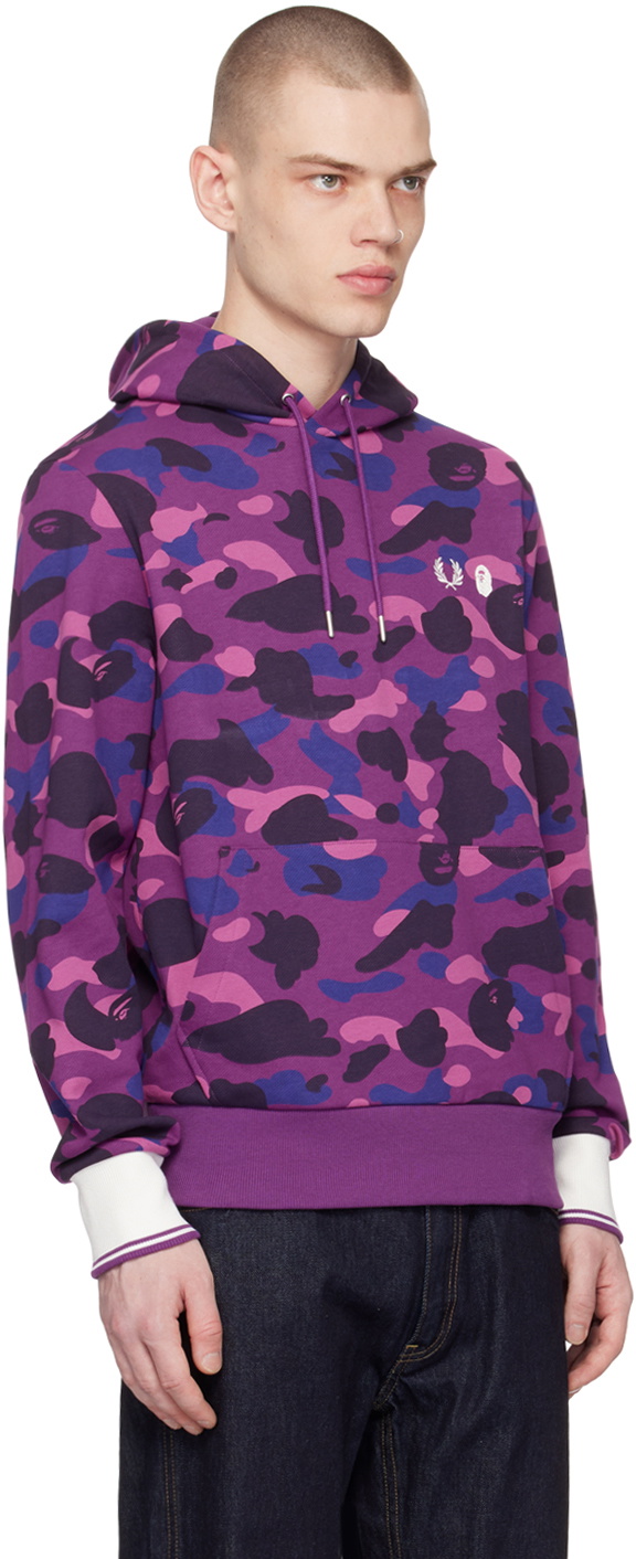 BAPE Purple Fred Perry Edition Hoodie A Bathing Ape