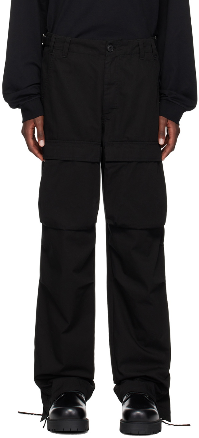 Givenchy Black Flap Pocket Cargo Pants Givenchy