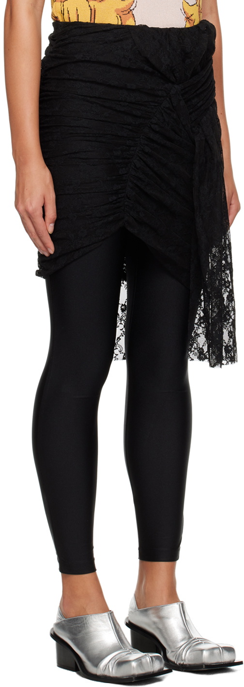 Pushbutton Black Layered Skirt Pushbutton