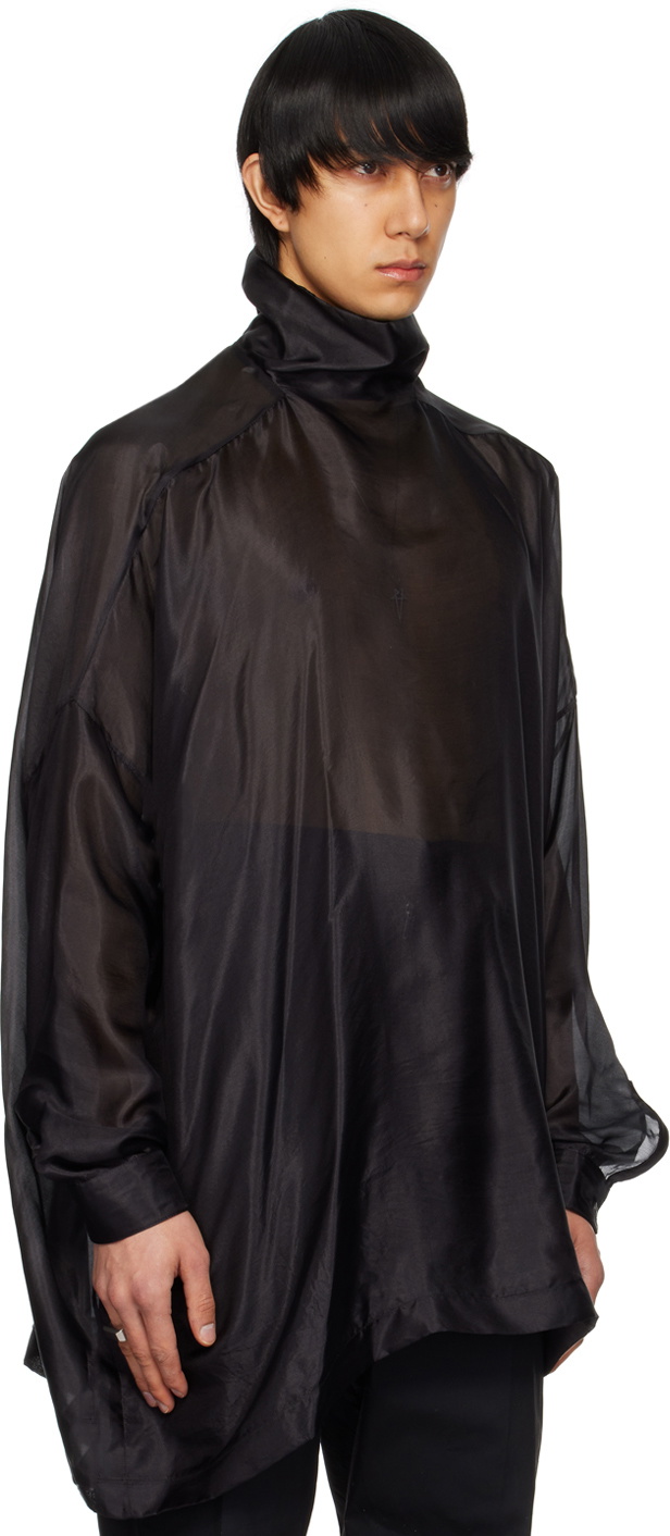 Rick Owens Black Tabard Turtleneck Rick Owens