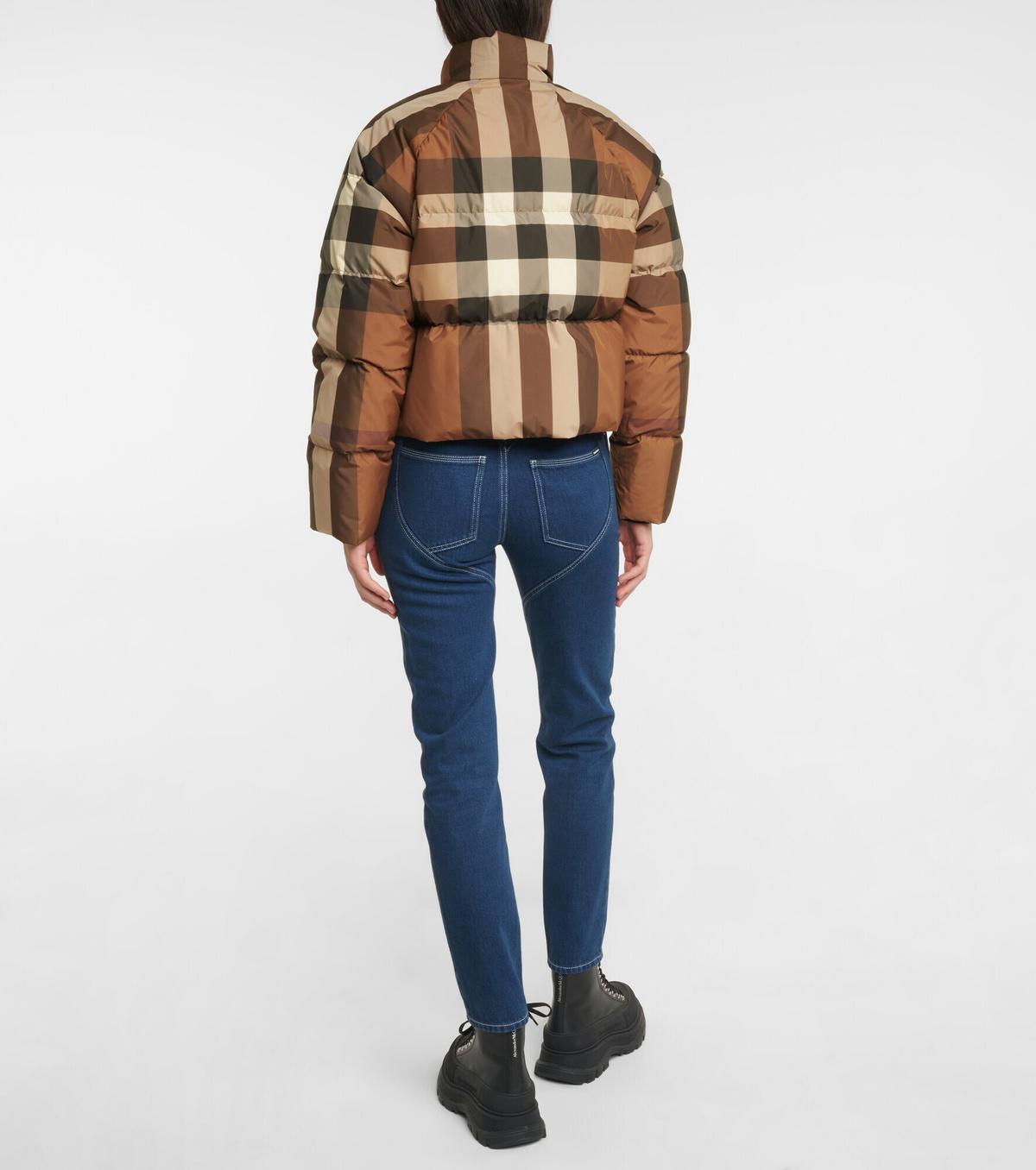 Burberry - Checked down cropped jacket Burberry