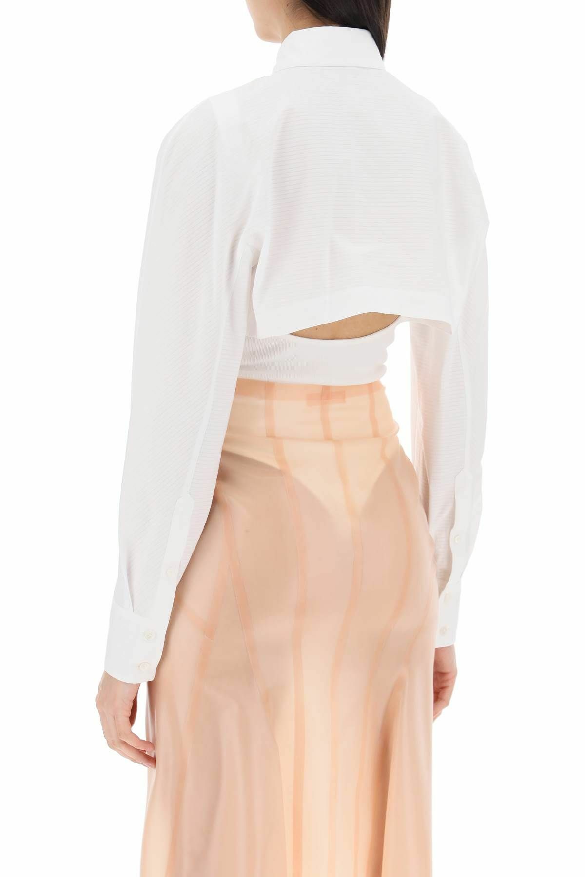 ALAIA layered shirt body for White ALAÏA
