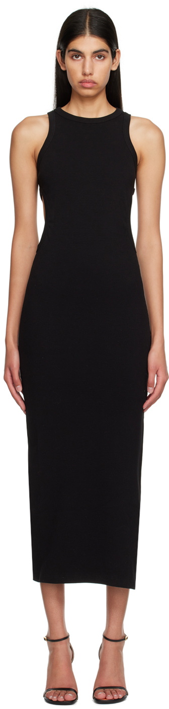 MSGM Black Cutout Midi Dress MSGM