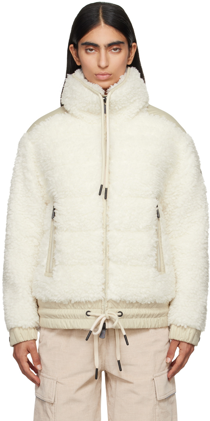 Moncler Grenoble Off-White Teddy Faux-Shearling Down Jacket Moncler Grenoble