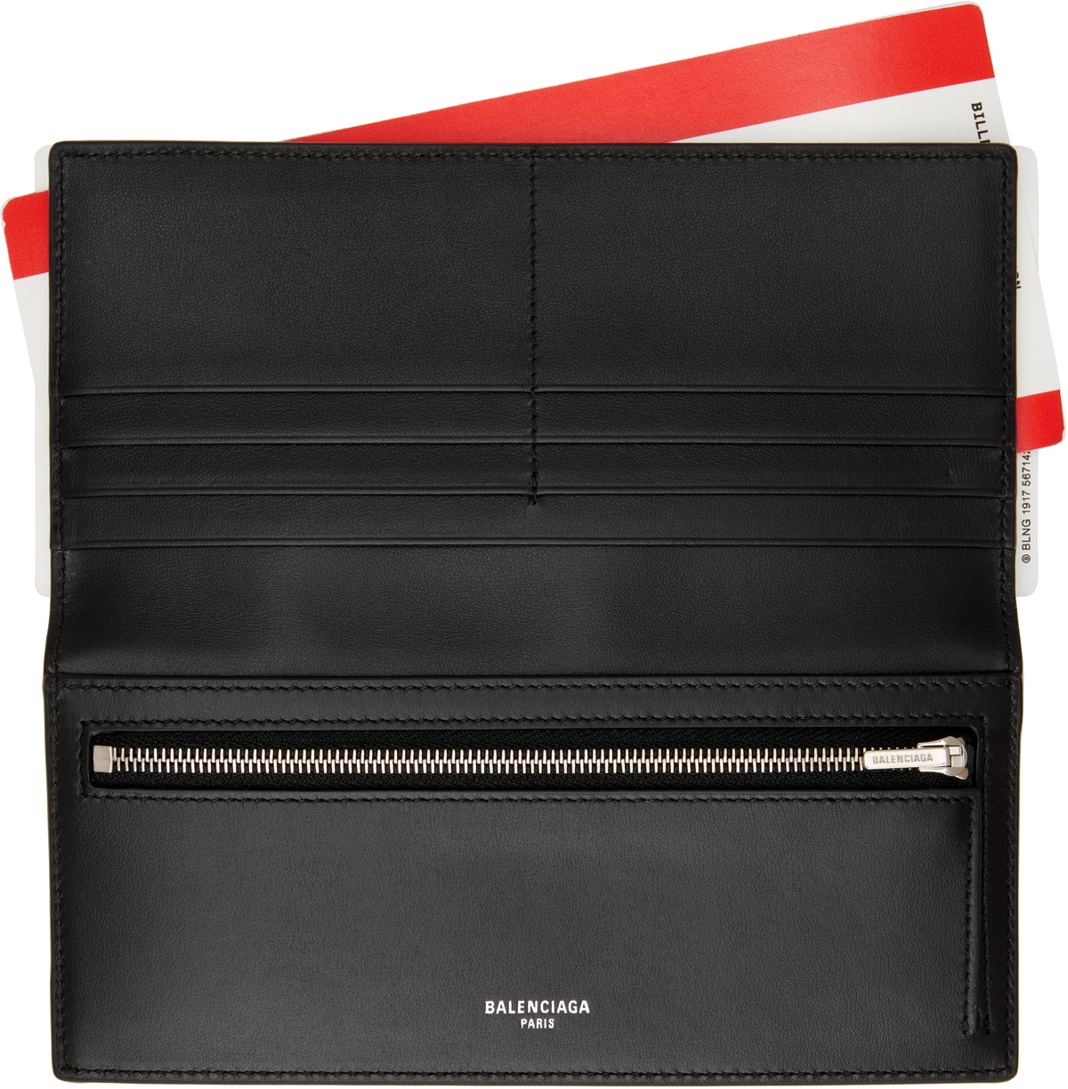 Balenciaga Navy Passport Long 2 Tickets Wallet Balenciaga