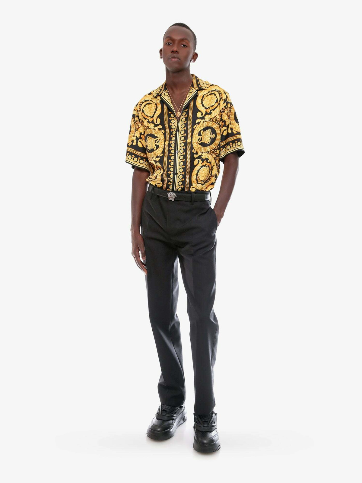 Versace Trouser Black Mens Versace