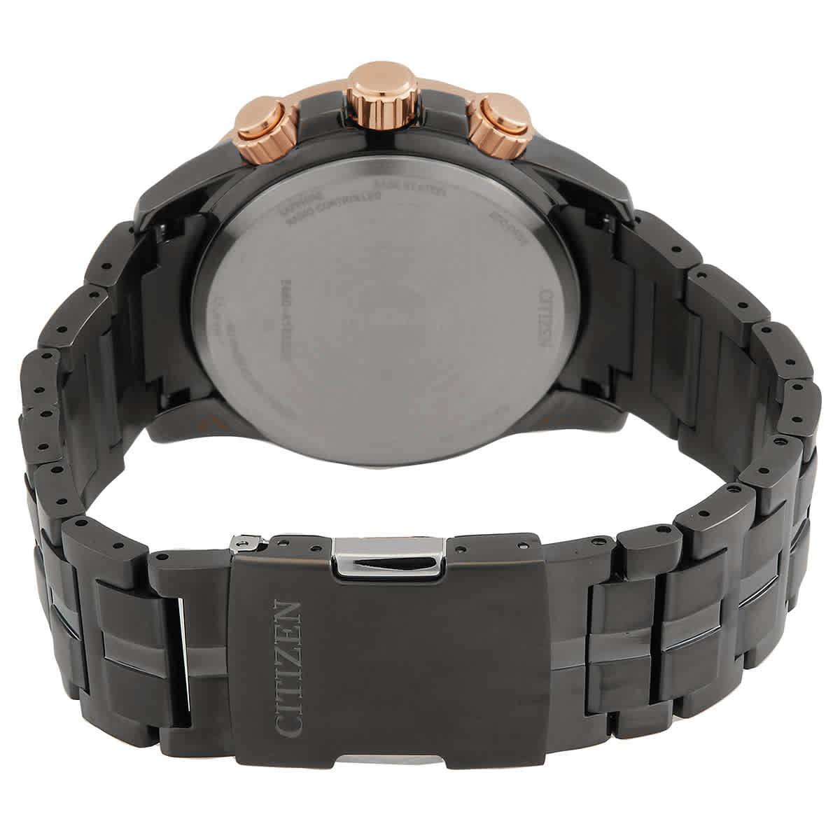 Citizen Eco-Drive Perpetual World Time Chronograph GMT Black Dial Mens ...