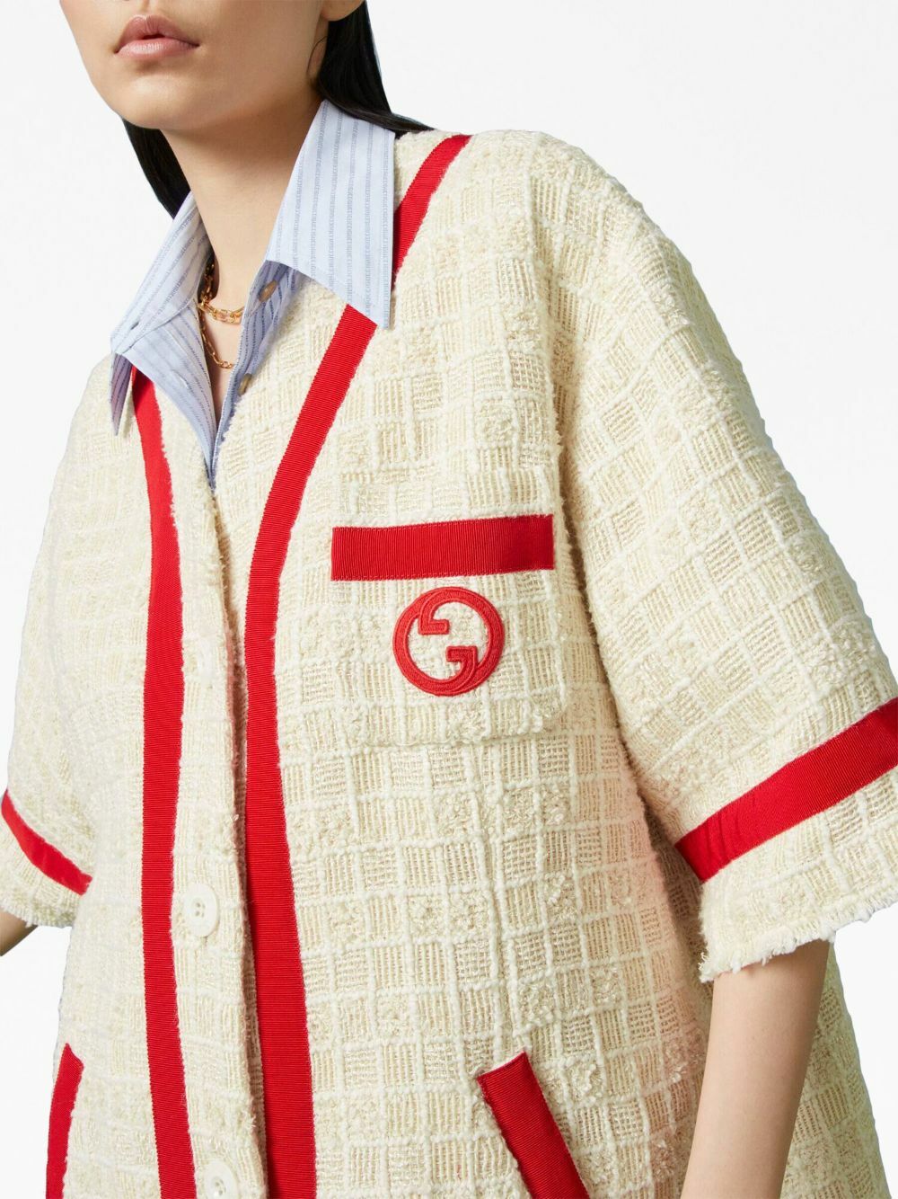 GUCCI - Embroidered Cotton Jacket Gucci