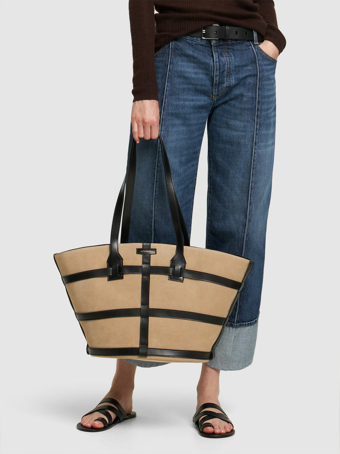 ALTUZARRA - Large Park Place Suede Shoulder Bag Altuzarra