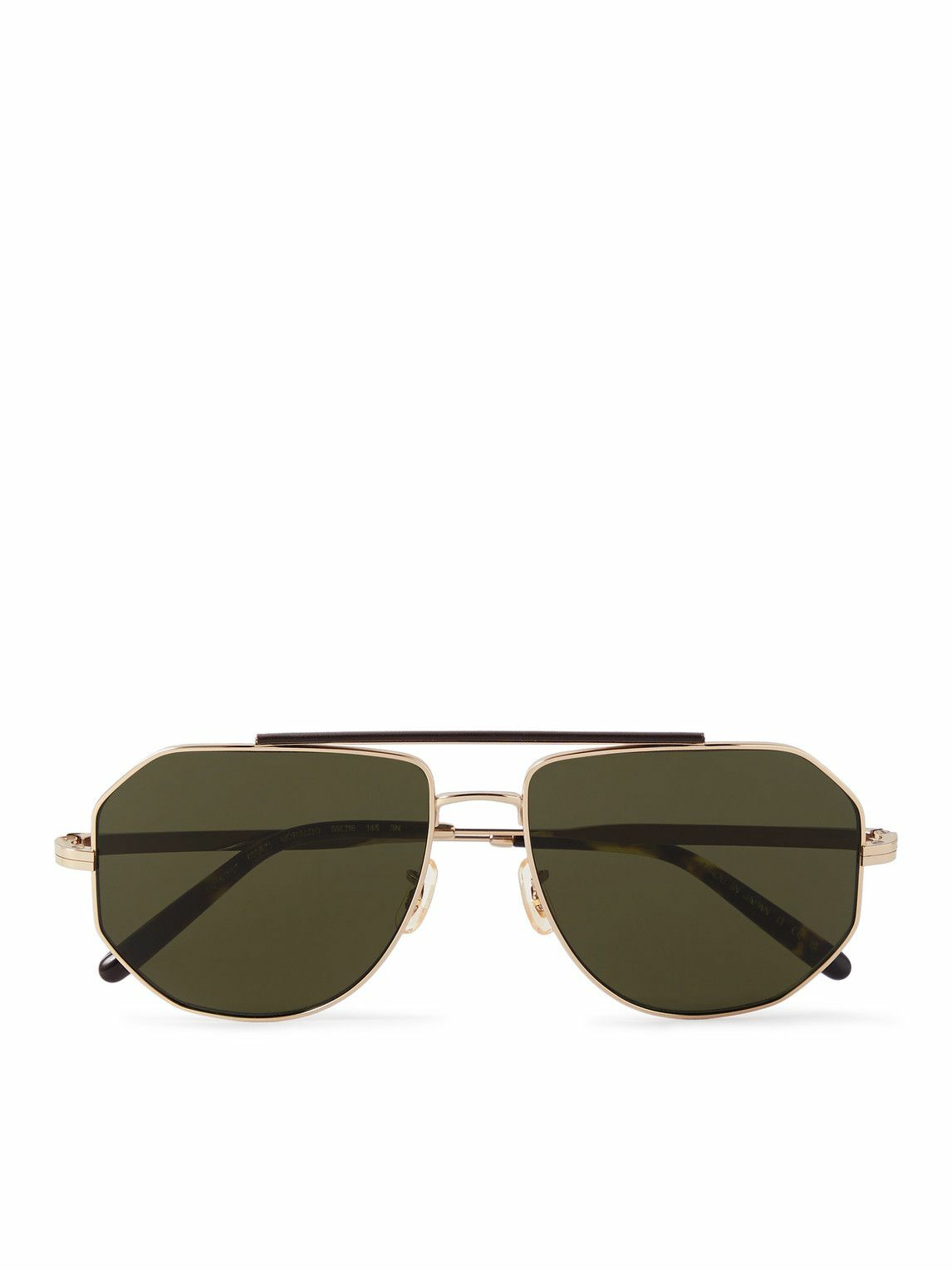 Brunello Cucinelli - Oliver Peoples Aviator-Style Gold-Tone Sunglasses ...
