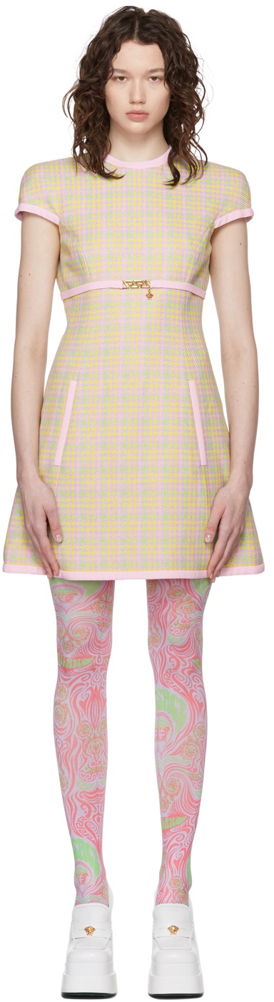 Versace Multicolor A-Line Short Dress Versace