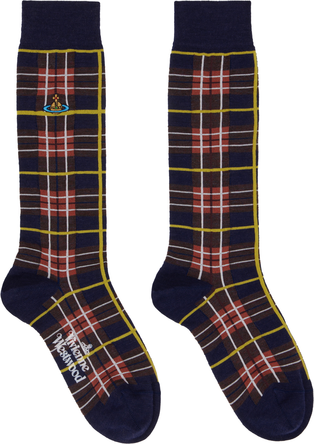 Vivienne Westwood Navy Tartan Socks Vivienne Westwood