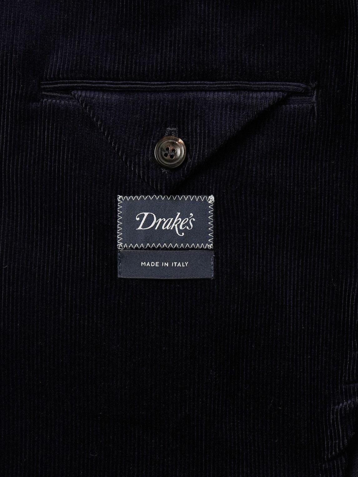 Drake's - Cotton-Corduroy Suit Jacket - Blue Drake's