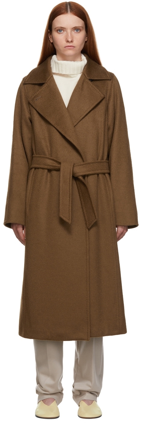 Max Mara Brown Manuela Wrap Coat Max Mara