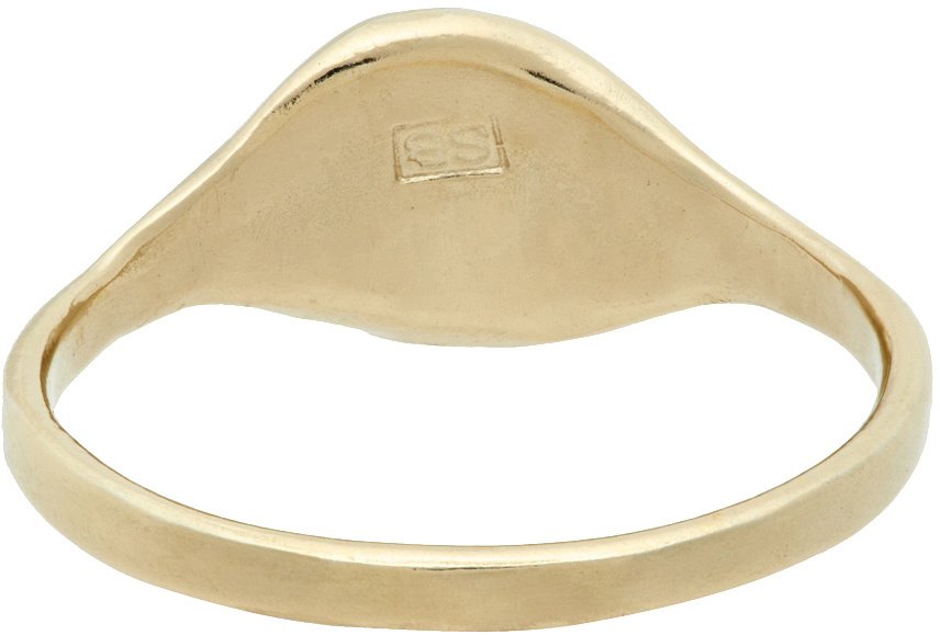 Seb Brown Gold Smiley Ring Seb Brown