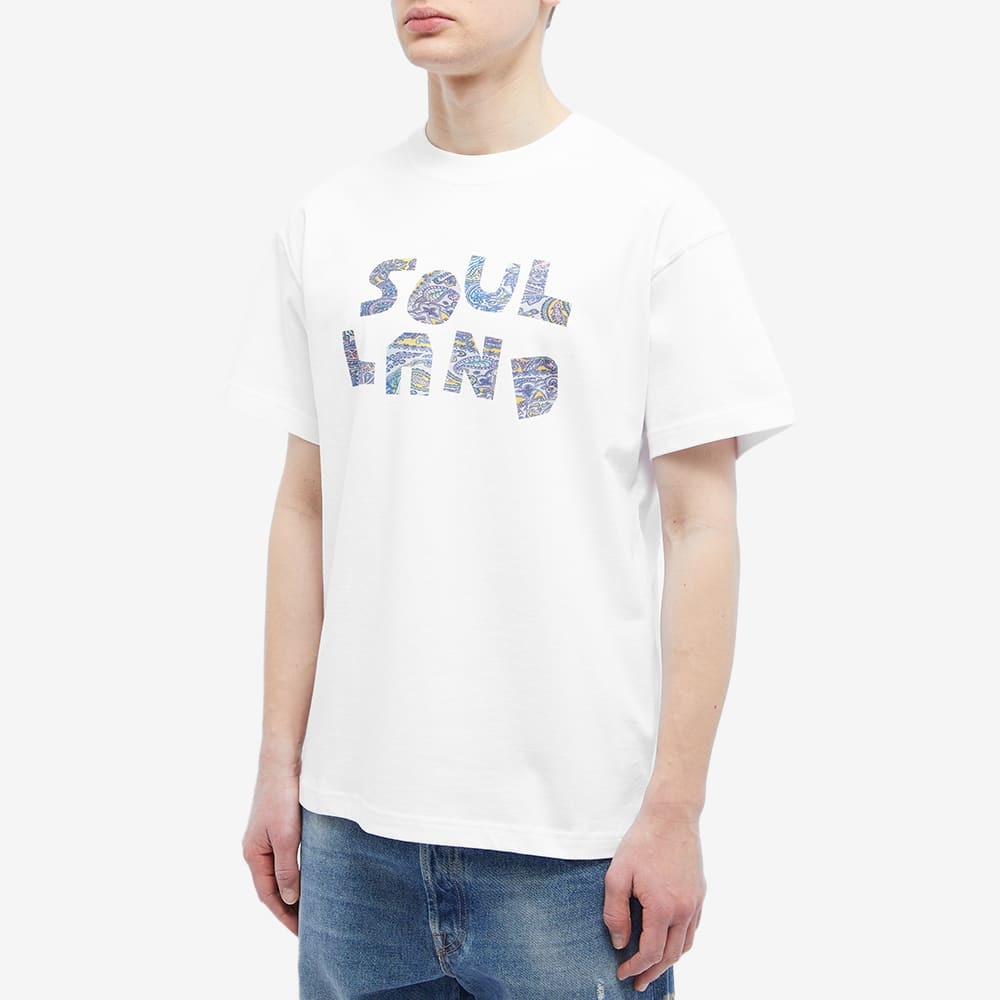 Soulland Men's Paisley Logo T-Shirt in White Soulland