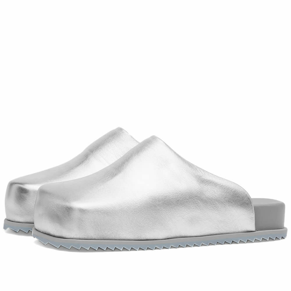 Yume Yume Women's Truck Silver Slide in Silver Vegan Leather Yume Yume