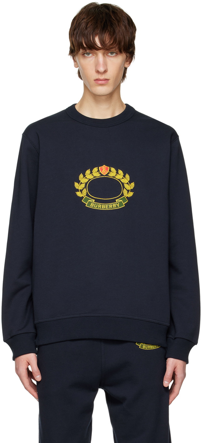 Burberry Navy Crest Sweater Burberry