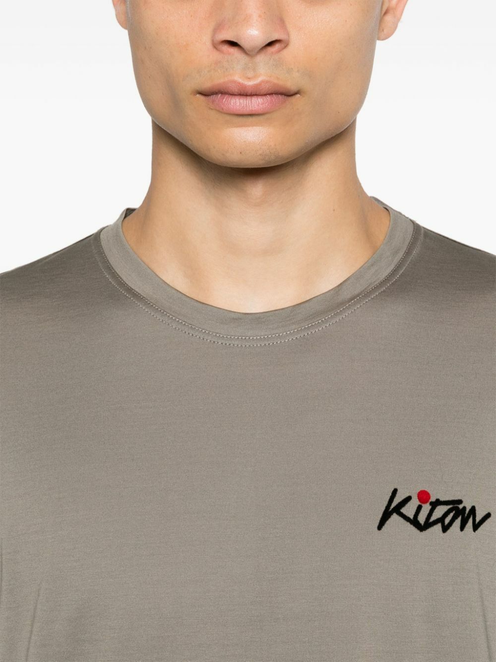 KITON - Logo Cotton T-shirt Kiton