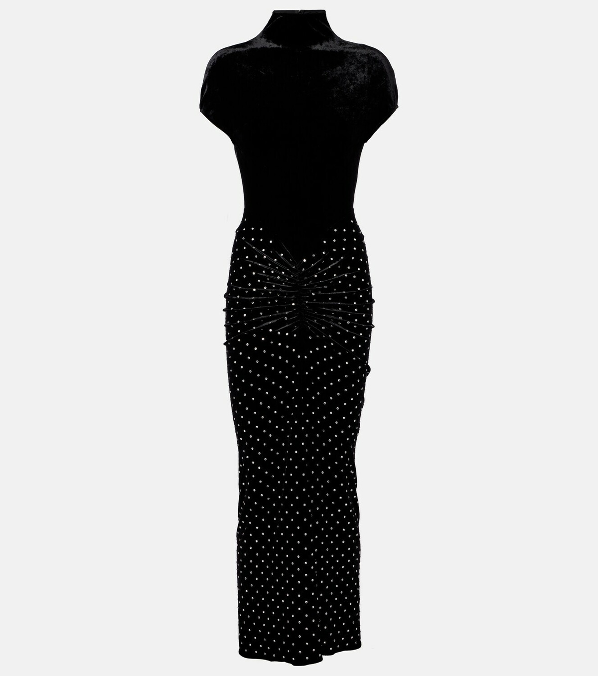 Alaïa Velvet and jersey cocktail dress ALAÏA