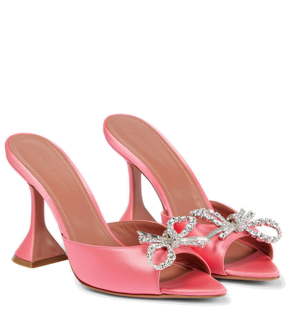 Amina Muaddi - Rosie embellished satin sandals Amina Muaddi