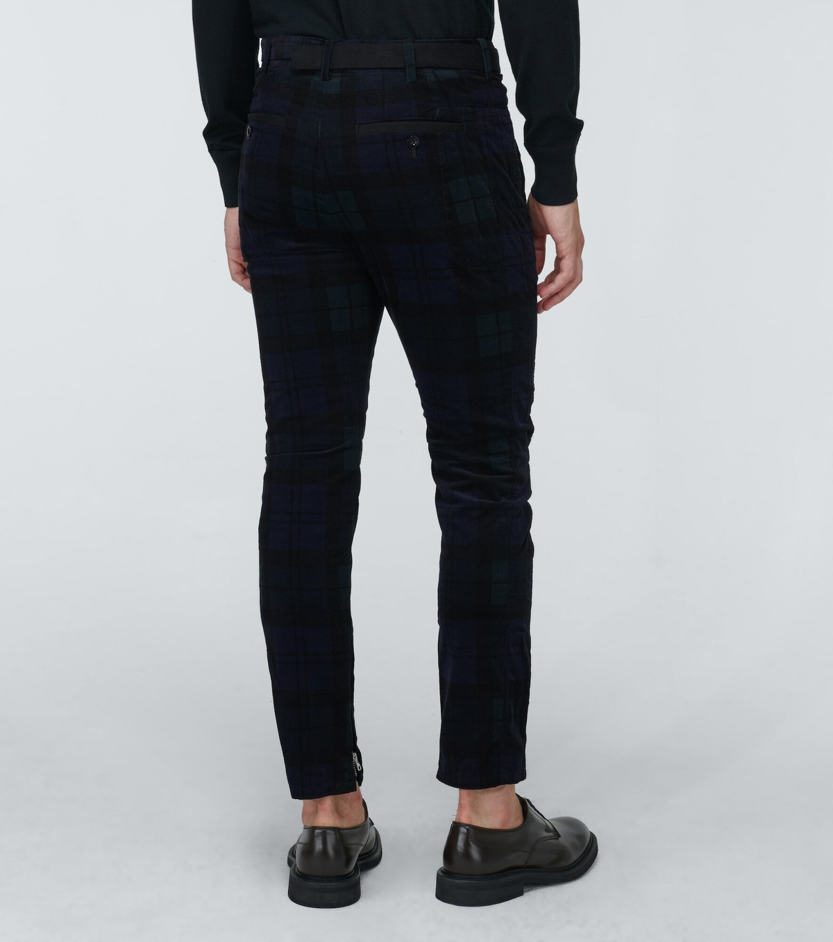 Sacai - Checked corduroy slim-fit pants Sacai