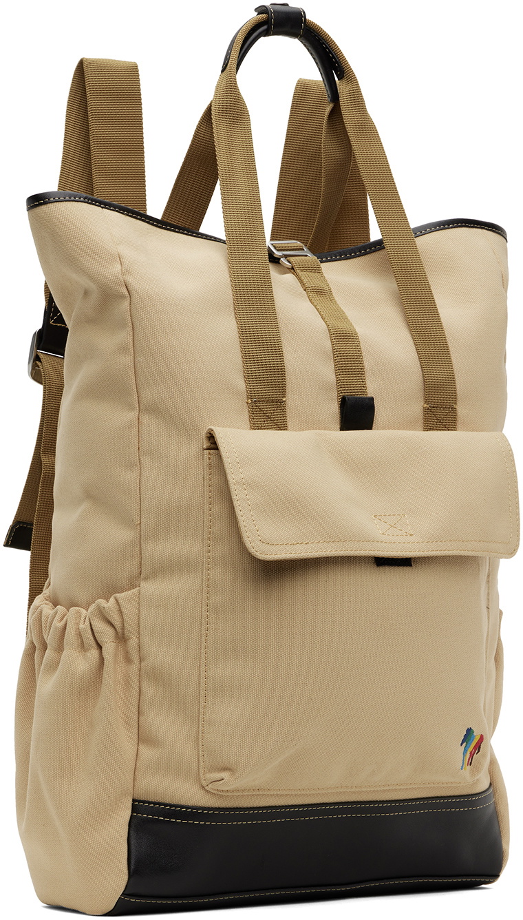 PS by Paul Smith Beige Embroidered Backpack PS by Paul Smith