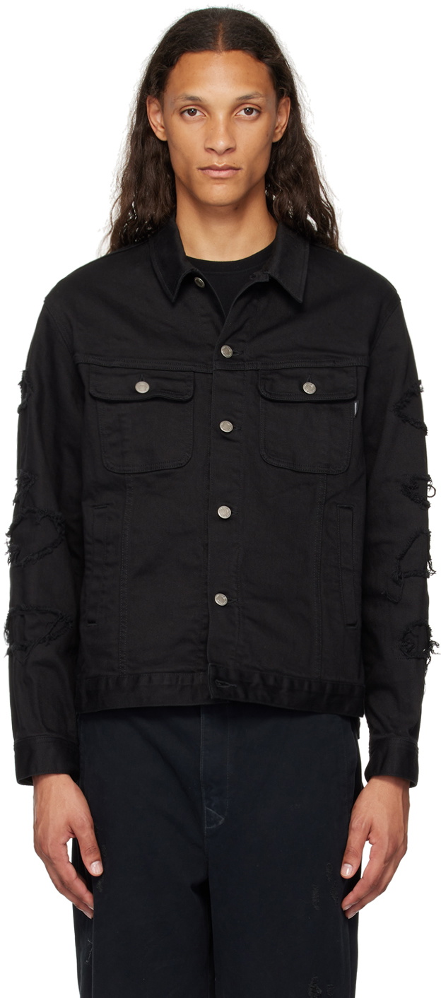 UNDERCOVER Black Distressed Denim Jacket Undercover