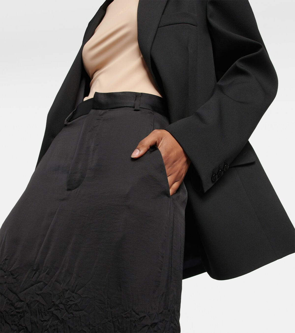 MM6 Maison Margiela Rumple-effect maxi skirt MM6 Maison Margiela