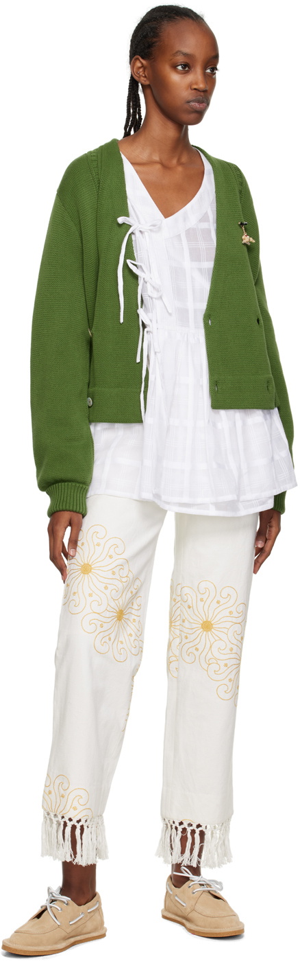 Bode White Jama Shirt Bode