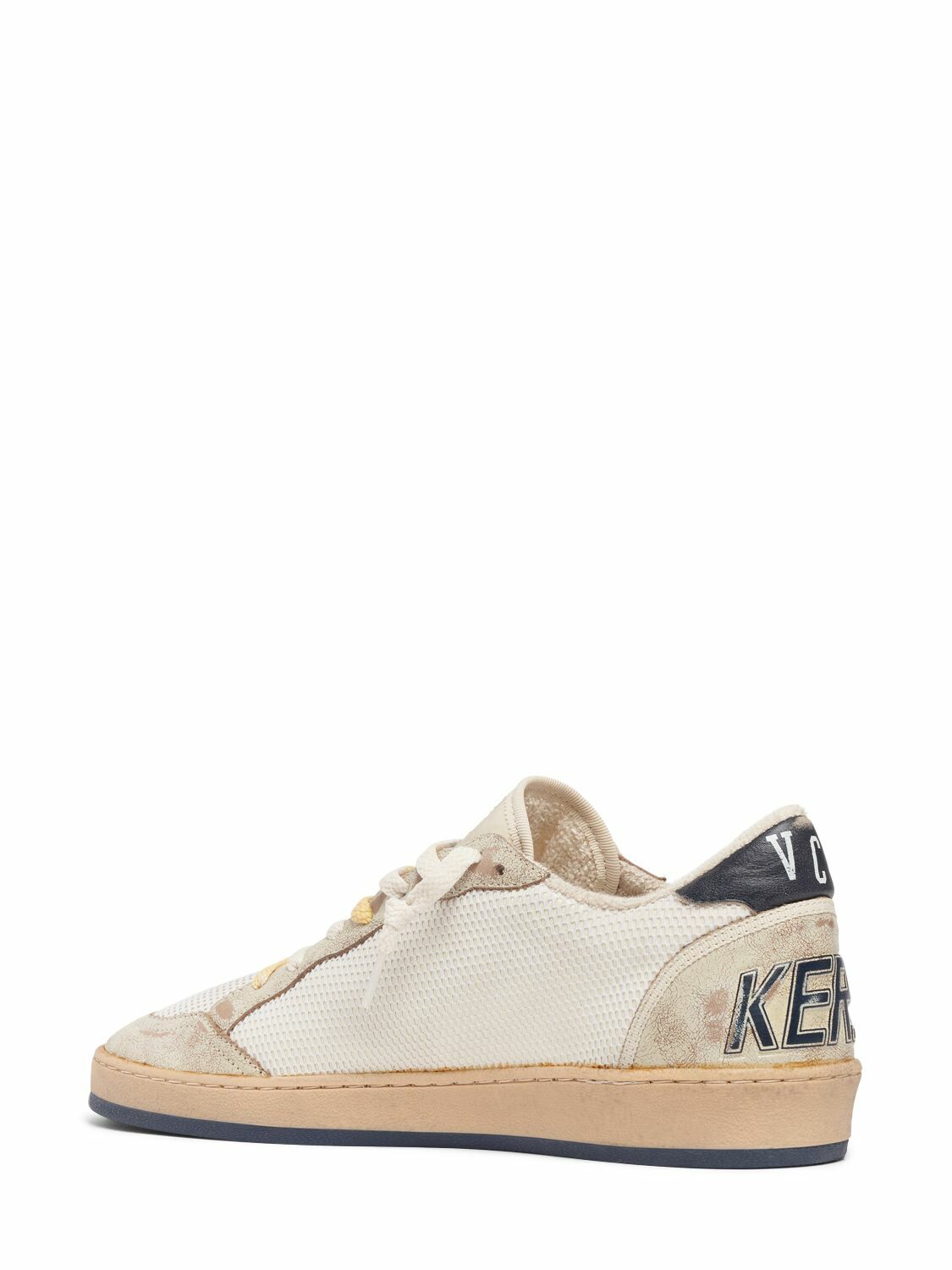GOLDEN GOOSE - Ballstar Leather & Mesh Sneakers Golden Goose Deluxe Brand