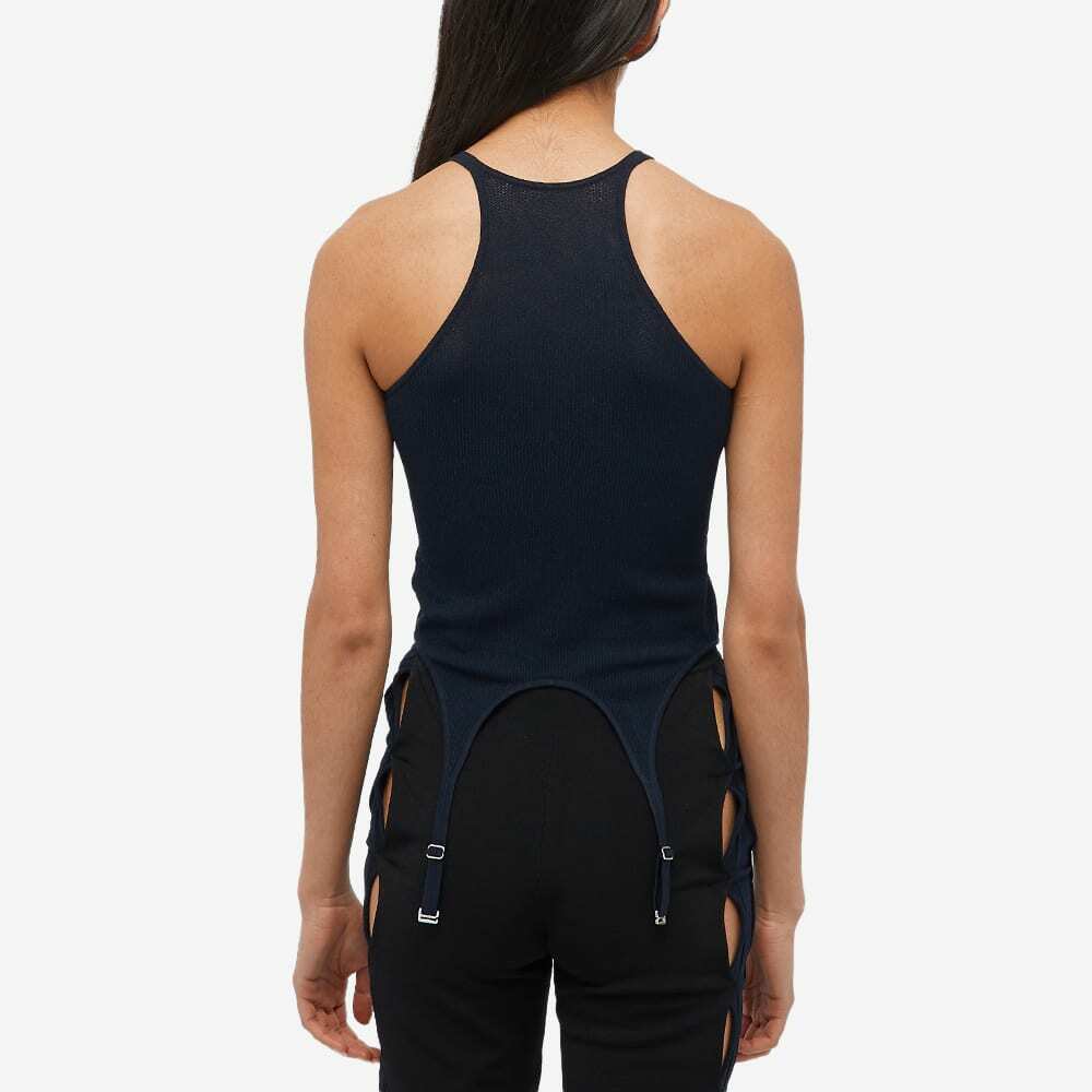 Dion Lee Women's Hoisery Mesh Garter Tank Top in Navy Dion Lee