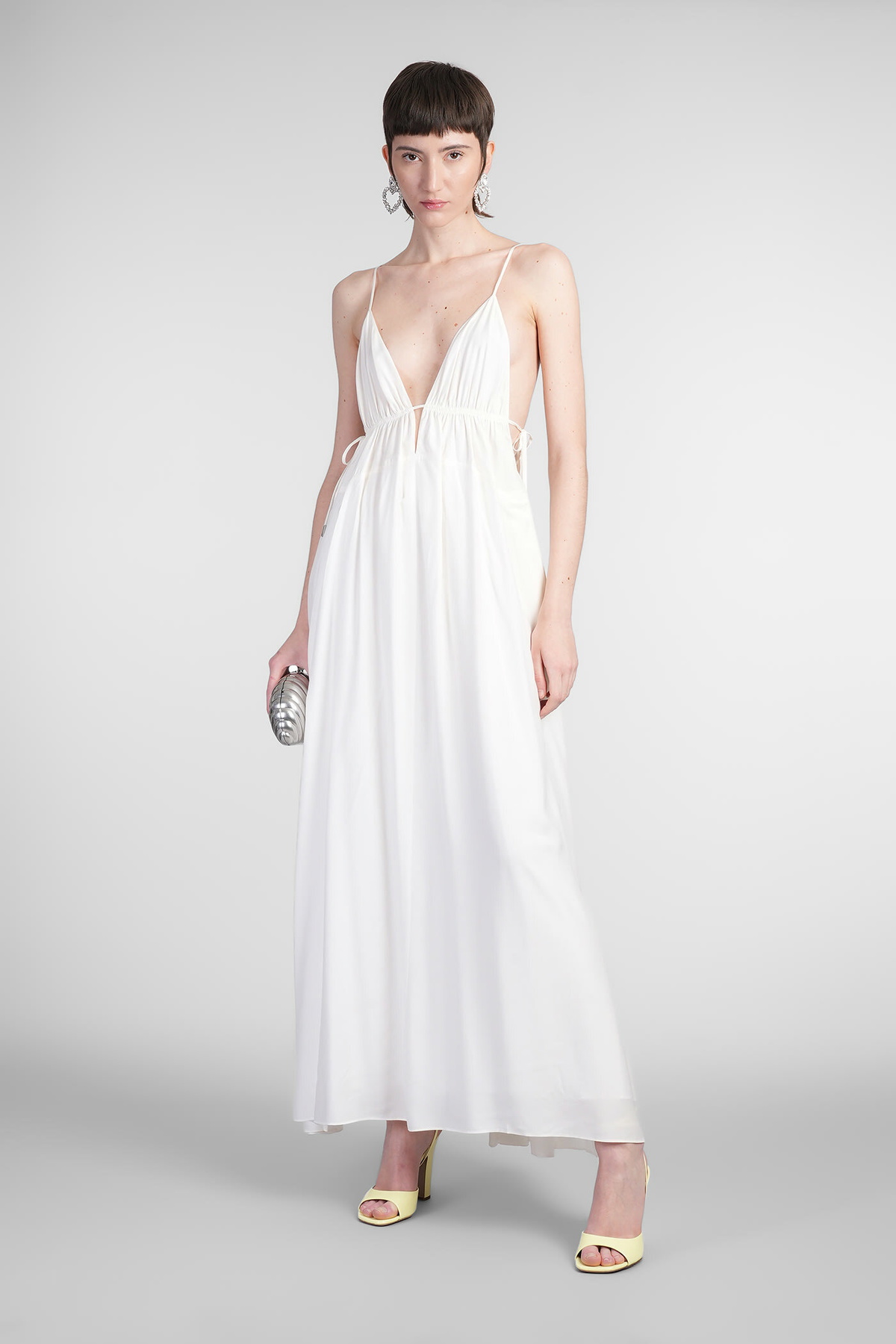 Simkhai Josephine Dress Woman In Beige Viscose Simkhai