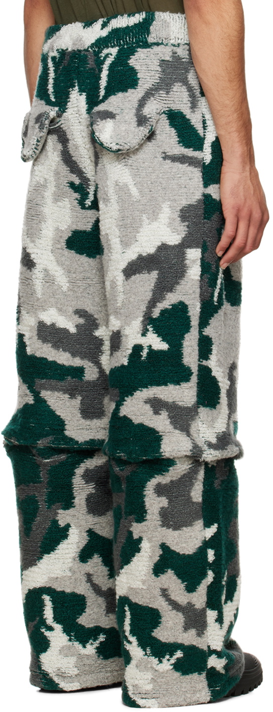 Isa Boulder SSENSE Exclusive Gray & Blue Towel Camo Cargo Pants Isa Boulder