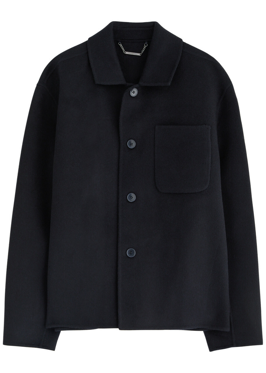 Percival Wool Overshirt Navy Percival