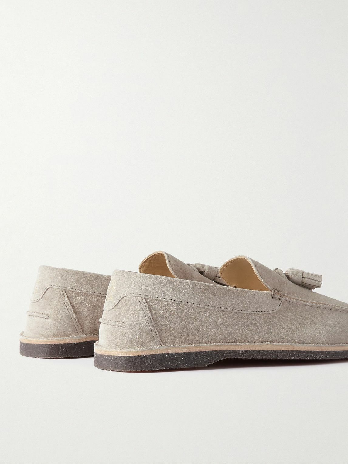 Brunello Cucinelli - Tasselled Suede Loafers - Neutrals Brunello Cucinelli